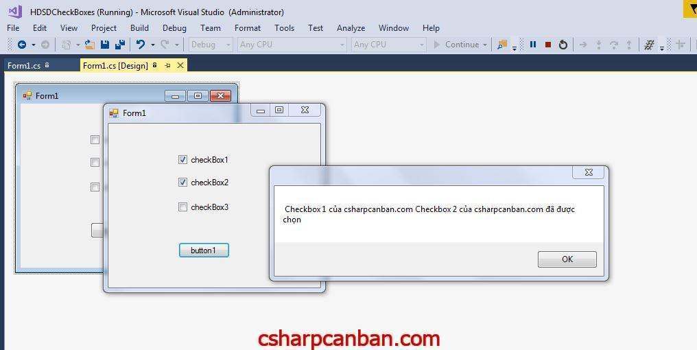 [C#] Hướng dẫn sử dụng CheckBoxes - C# Căn Bản